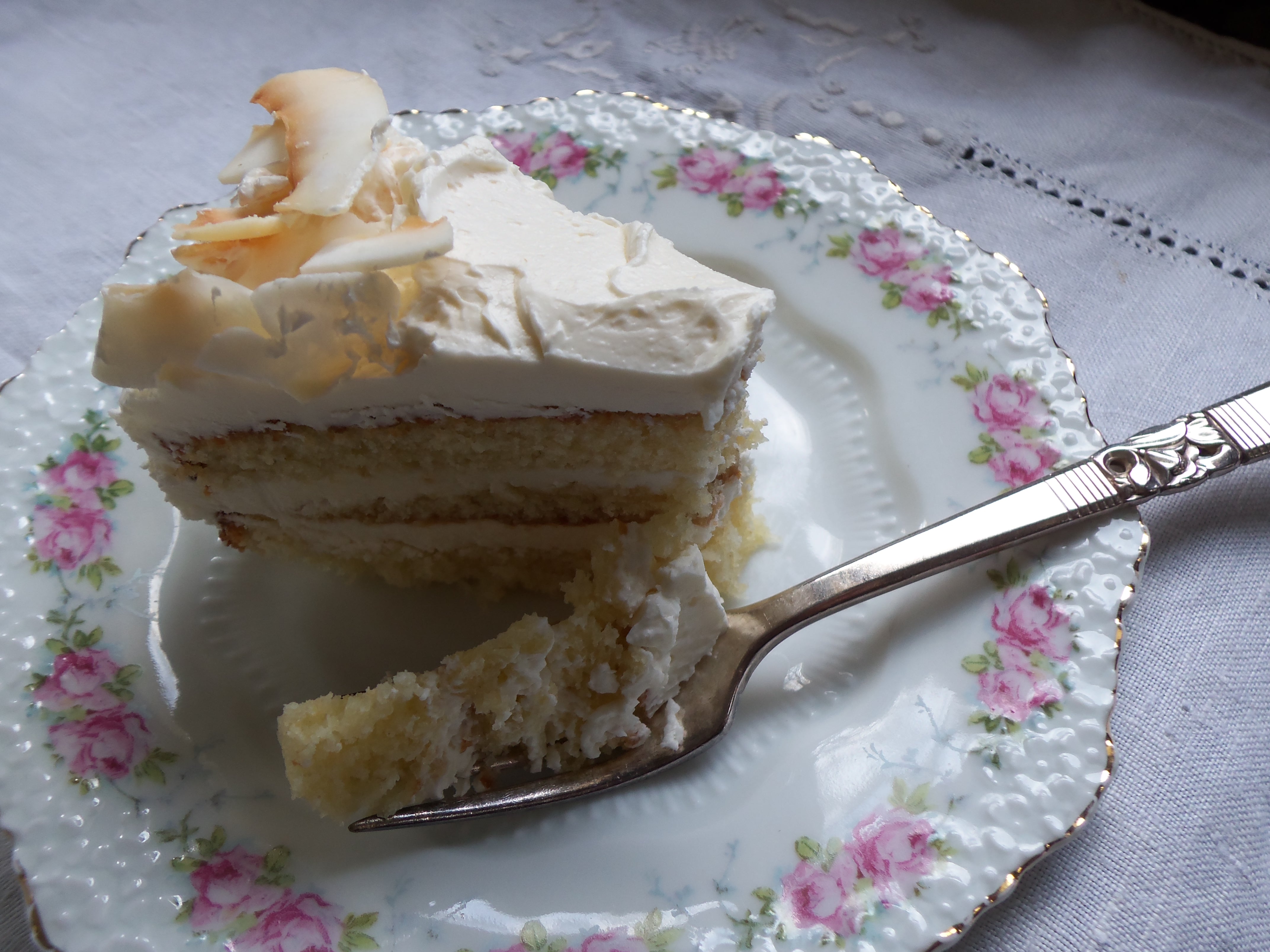 Coconut Lightning Cake with Italian Buttercream Frosting – SpoonGood